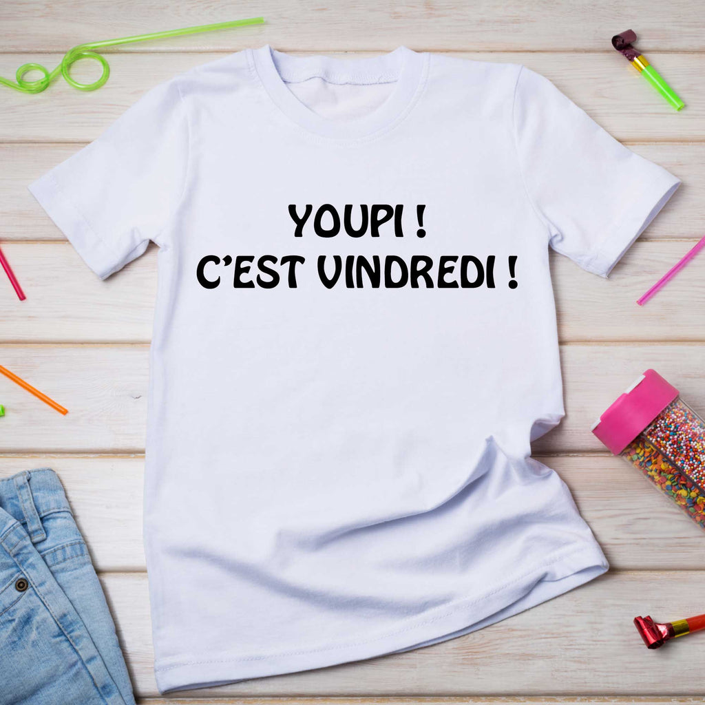Achetez notre T-shirt humoristique pour homme - Youpi c'est Vindredi ...